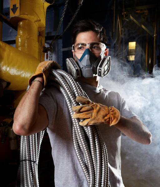 3M 6500 Series Half Facepiece Reusable Respirator Rugged Comfort ...
