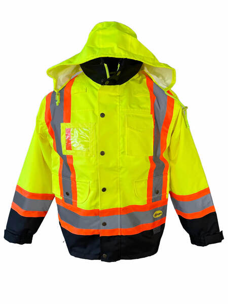 Excalibur Hi-Vis Rain Jacket Shell With Reflective Tape - Shell Only ...